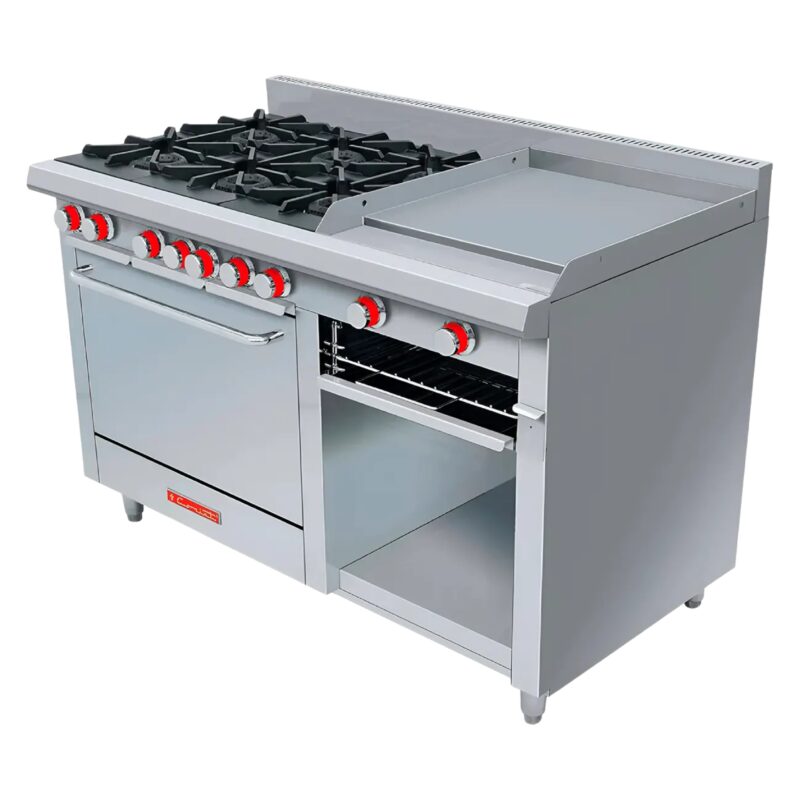 CORIAT Estufa con 6 Quemadores y Horno MÁSTER CORIAT EC-6-H-GRILL ...